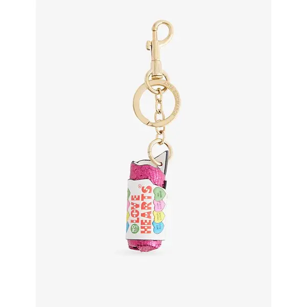 ANYA HINDMARCH Lovehearts Leather Charm - Optic White
