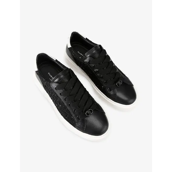 Kurt Geiger Albion Leather Trainers - Blk/white