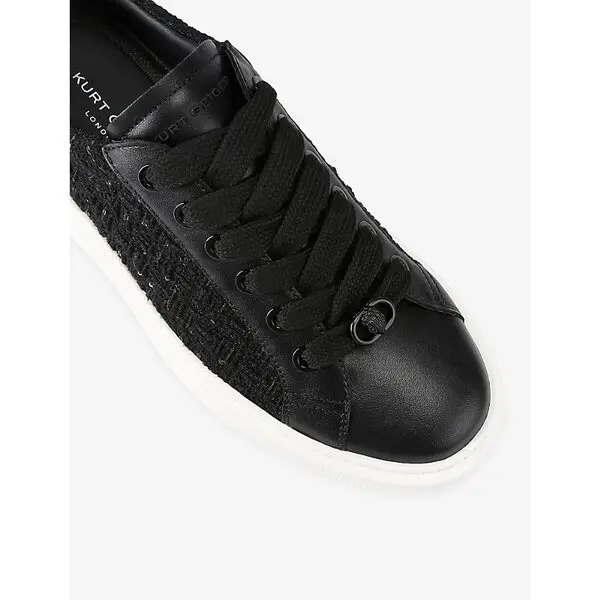 Kurt Geiger Albion Leather Trainers - Blk/white
