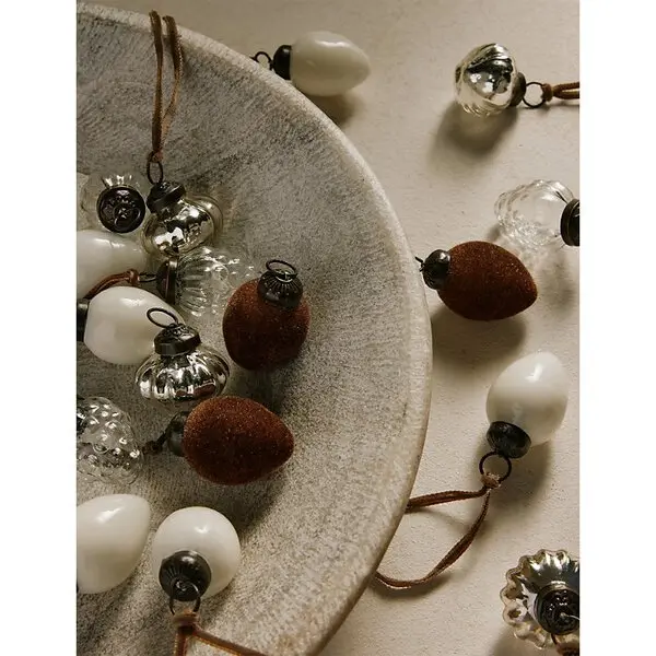 THE WHITE COMPANY Mini Soda-lime Glass Baubles Set Of 24 - Mixed