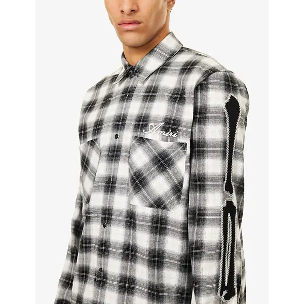 Amiri Bones Flannel Cotton Overshirt