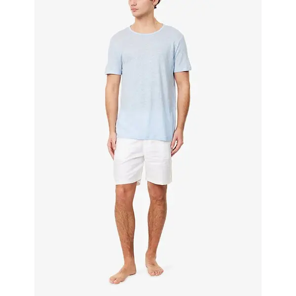 Derek Rose Jordan Short-sleeve Linen T-shirt Xxl