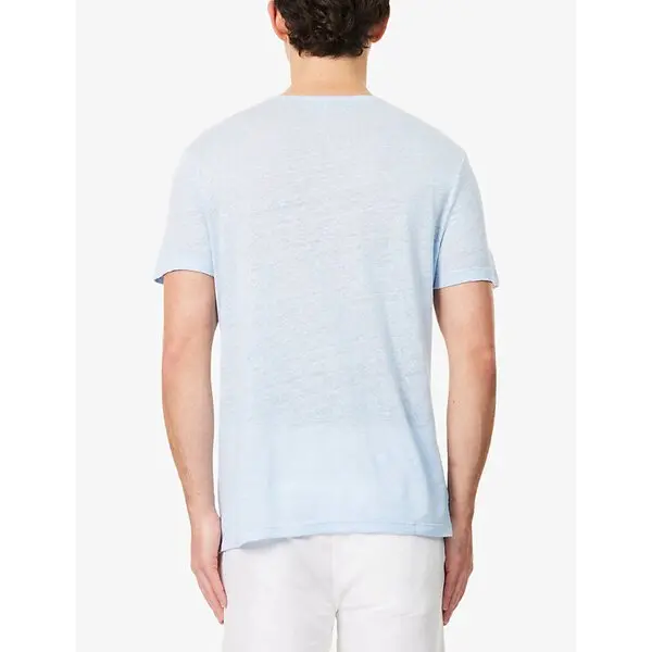 Derek Rose Jordan Short-sleeve Linen T-shirt Xxl