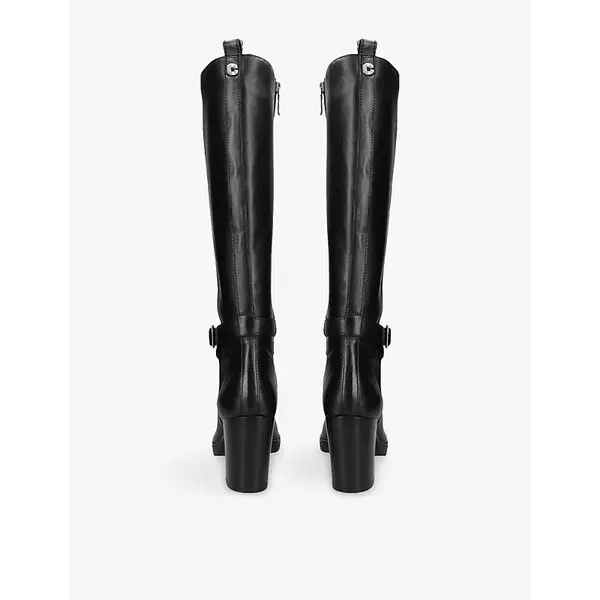 Carvela Wide-fit Leather Heeled Knee-high Boots