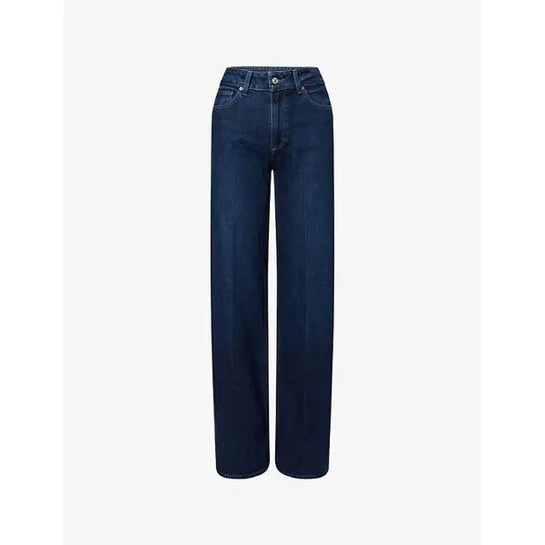 Paige Sasha Wide-leg High-rise Stretch Denim Jeans - Dwell