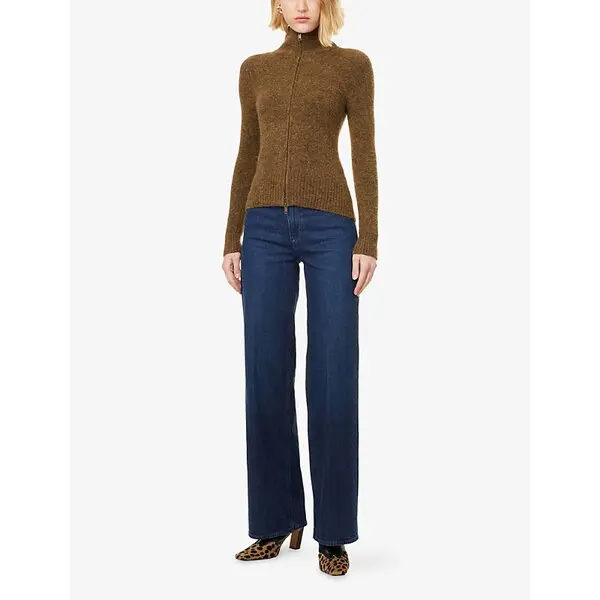 Paige Sasha Wide-leg High-rise Stretch Denim Jeans - Dwell