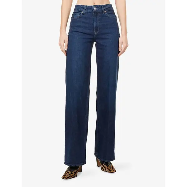 Paige Sasha Wide-leg High-rise Stretch Denim Jeans - Dwell