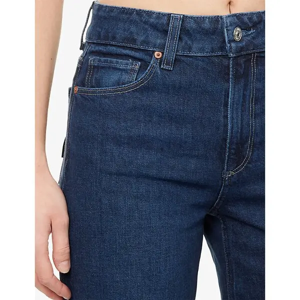 Paige Sasha Wide-leg High-rise Stretch Denim Jeans - Dwell