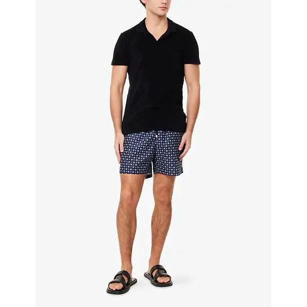 Derek Rose Regular-fit Mid-rise Swim Shorts - Navy