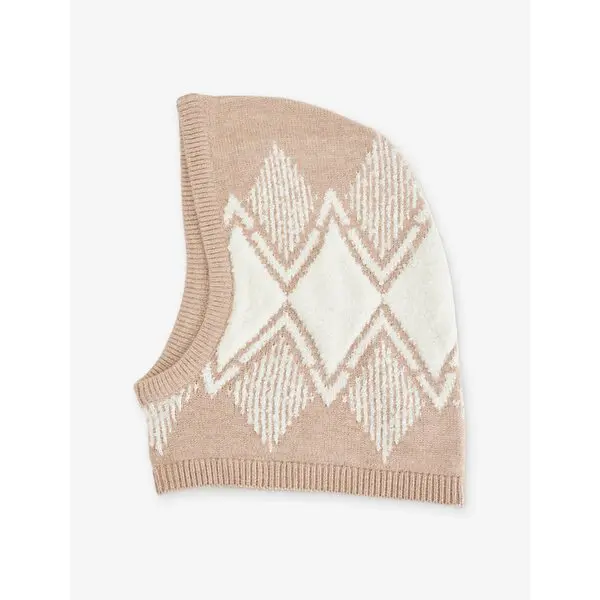 Varley Ethan Bouclé-knit Hood - Light Taupe