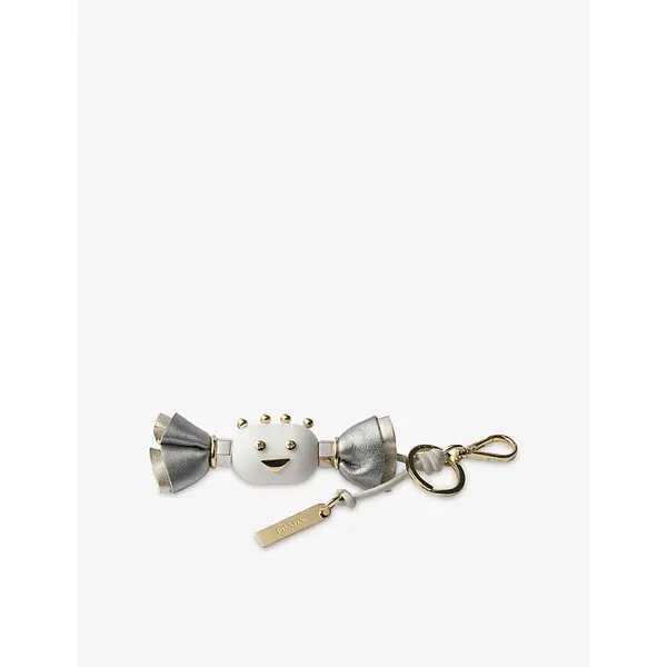 Prada Candy Plexiglass And Leather Key Ring Charm - Gold/silver