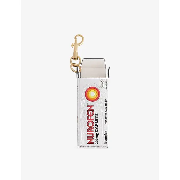 ANYA HINDMARCH Nurofen Leather Charm - Silver