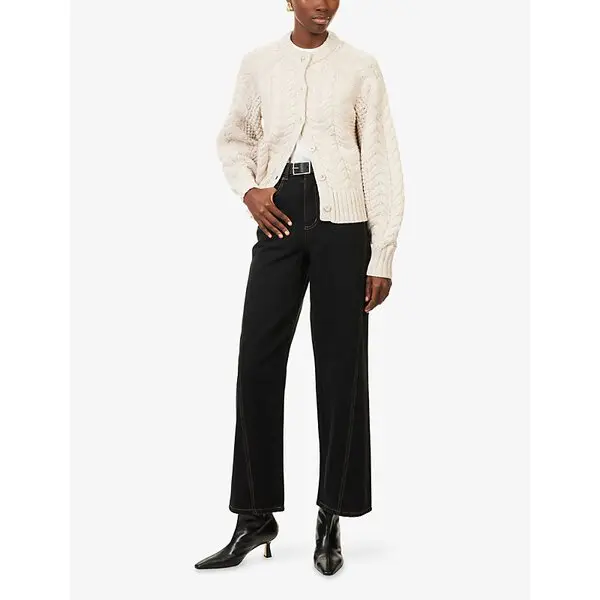Dissh Cable Knit Wool-blend Cardigan