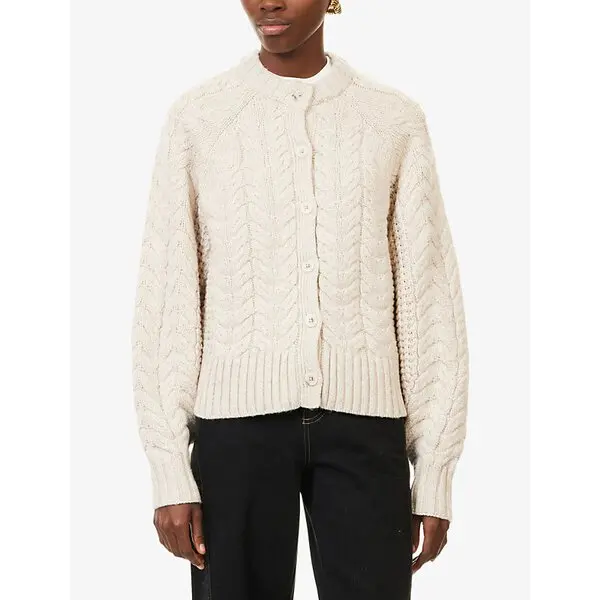 Dissh Cable Knit Wool-blend Cardigan