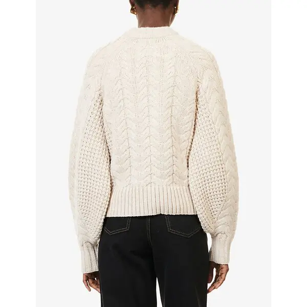 Dissh Cable Knit Wool-blend Cardigan