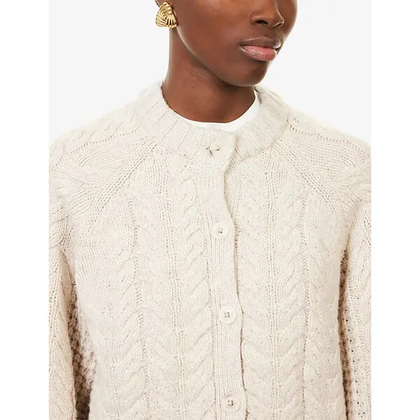Dissh Cable Knit Wool-blend Cardigan