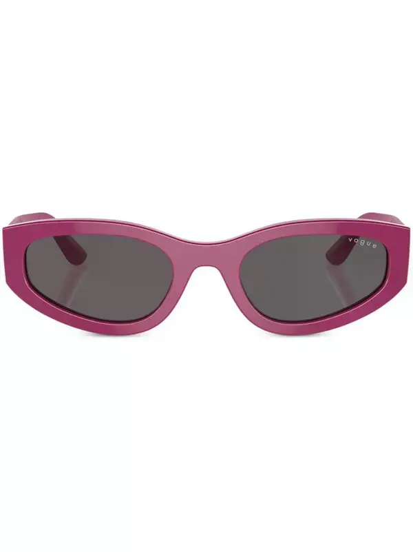 VOGUE EYEWEAR Logo-print Oval-frame Sunglasses - Pink