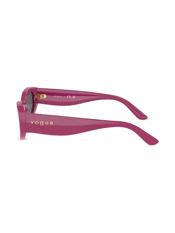 VOGUE EYEWEAR Logo-print Oval-frame Sunglasses