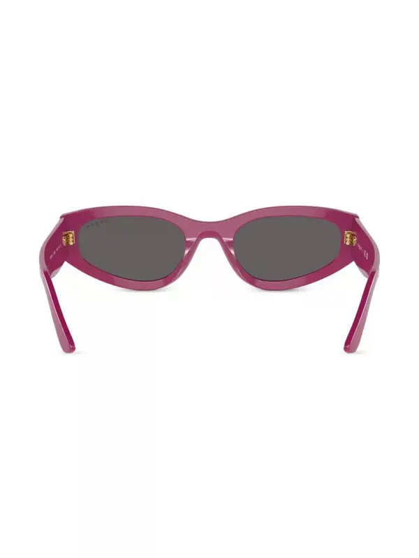 VOGUE EYEWEAR Logo-print Oval-frame Sunglasses