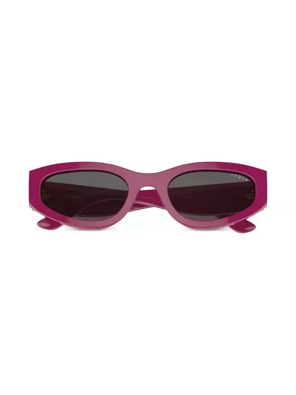 VOGUE EYEWEAR Logo-print Oval-frame Sunglasses