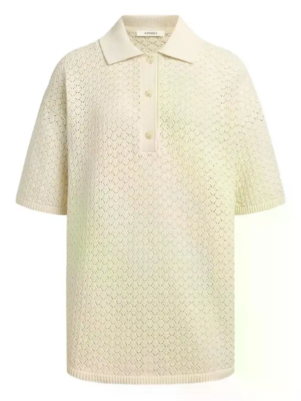 12 STOREEZ Cotton Knit Polo Top