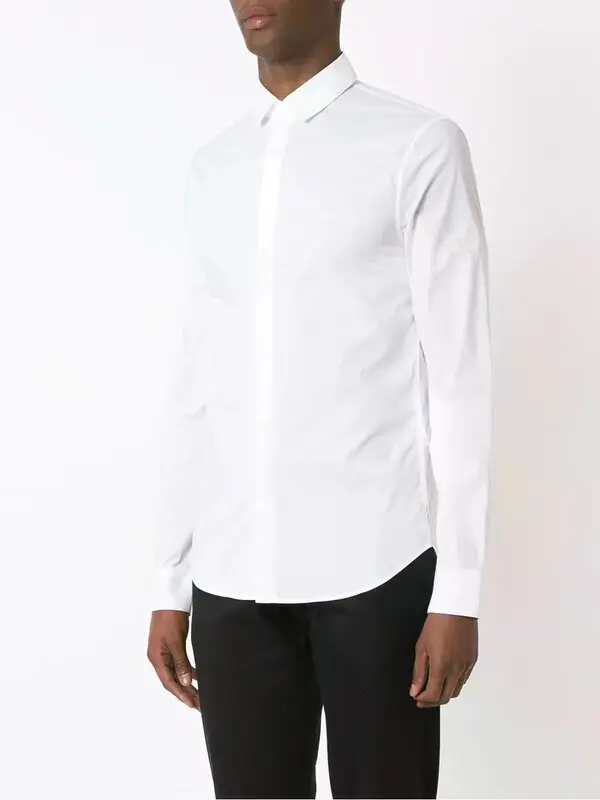 Armani Exchange Long-sleeve Cotton Shirt - White