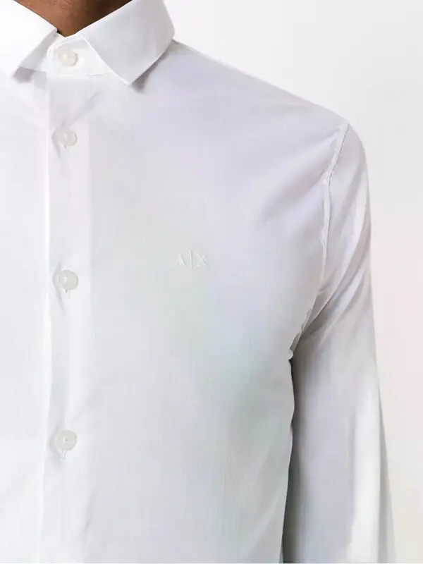 Armani Exchange Long-sleeve Cotton Shirt - White