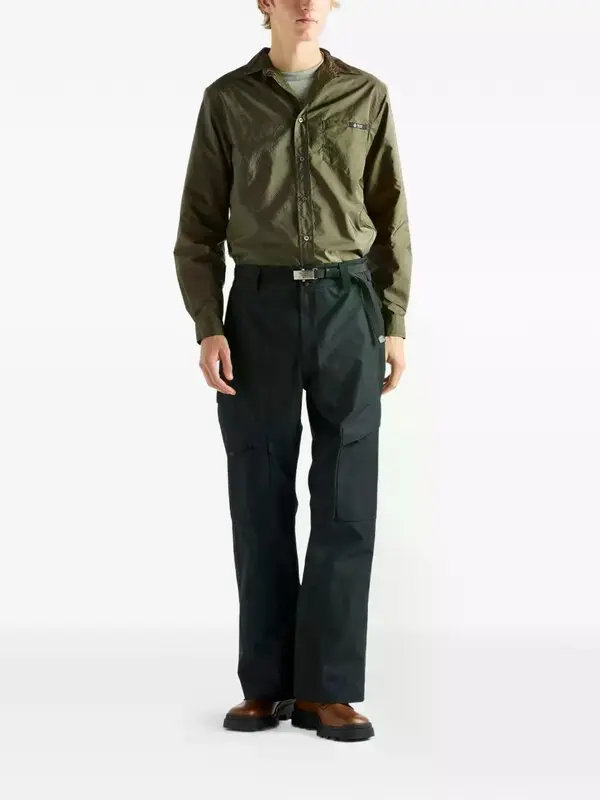 Prada Re-nylon Patch Pocket Shirt - Green