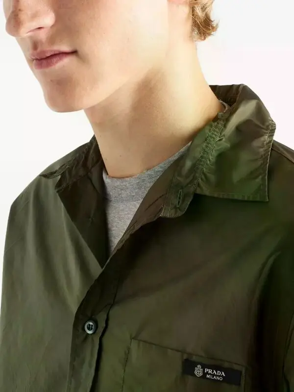 Prada Re-nylon Patch Pocket Shirt - Green