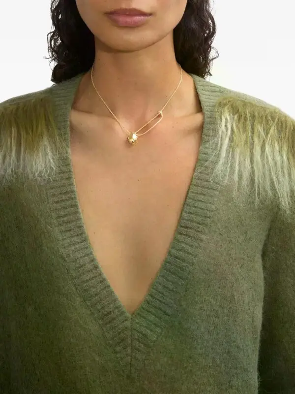 Burberry Shield Onyx Pendant Necklace