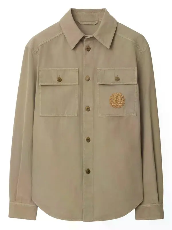 Burberry B Crest Cotton Overshirt