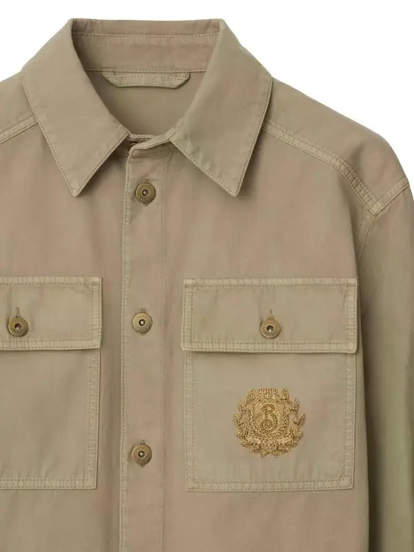 Burberry B Crest Cotton Overshirt