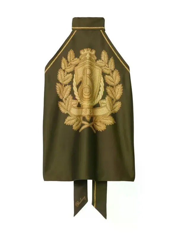 Burberry Logo Crest Silk Scarf