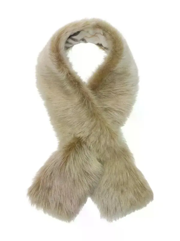 Burberry Reversible Shearling Scarf - Neutrals
