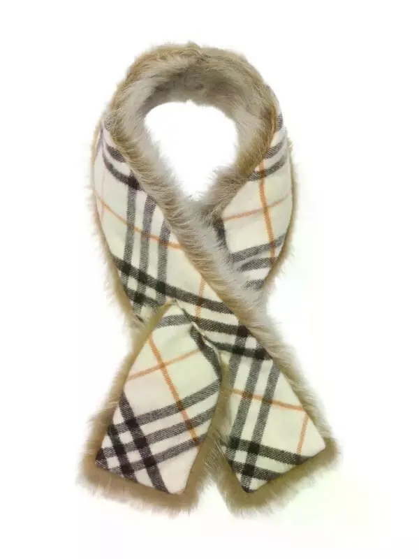 Burberry Reversible Shearling Scarf - Neutrals