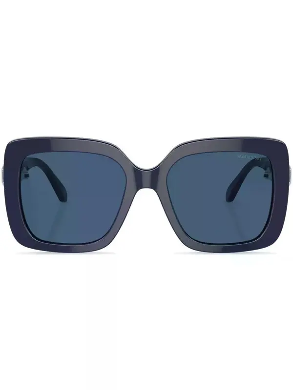 SWAROVSKI Crystal-embellished Square-frame Sunglasses - Blue