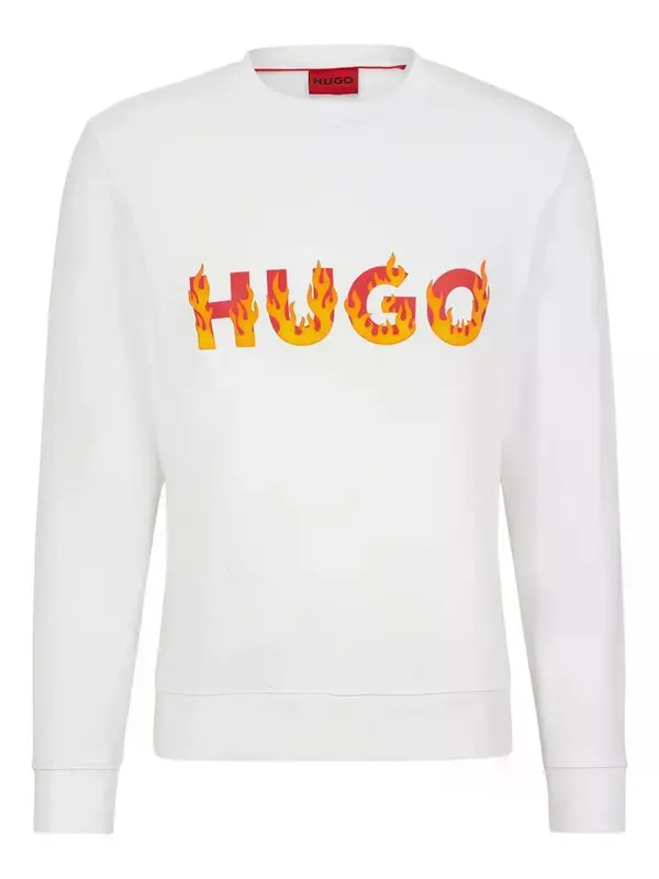 Hugo Ditmo Logo Sweatshirt - White
