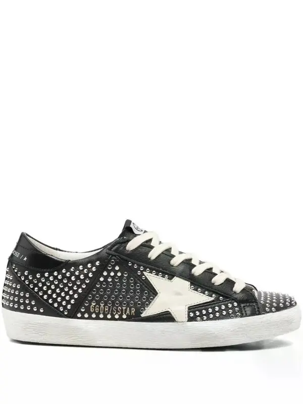 GOLDEN GOOSE Super-star Studded Sneakers - Black
