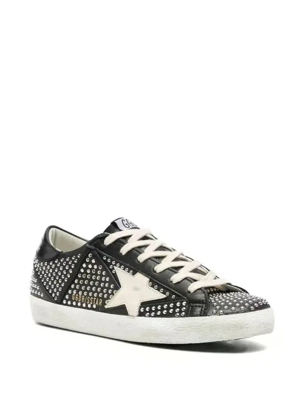 GOLDEN GOOSE Super-star Studded Sneakers - Black