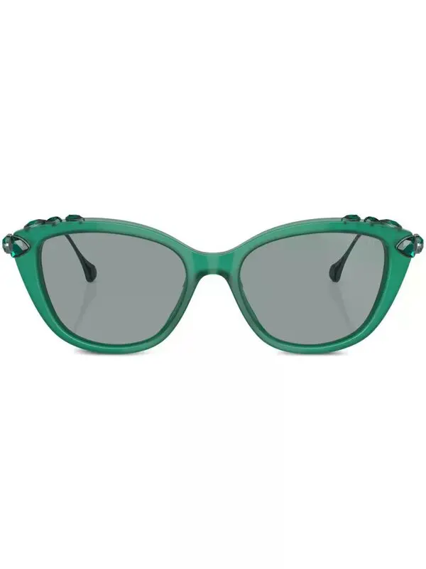 SWAROVSKI Crystal-embellished Cat-eye Sunglasses - Green
