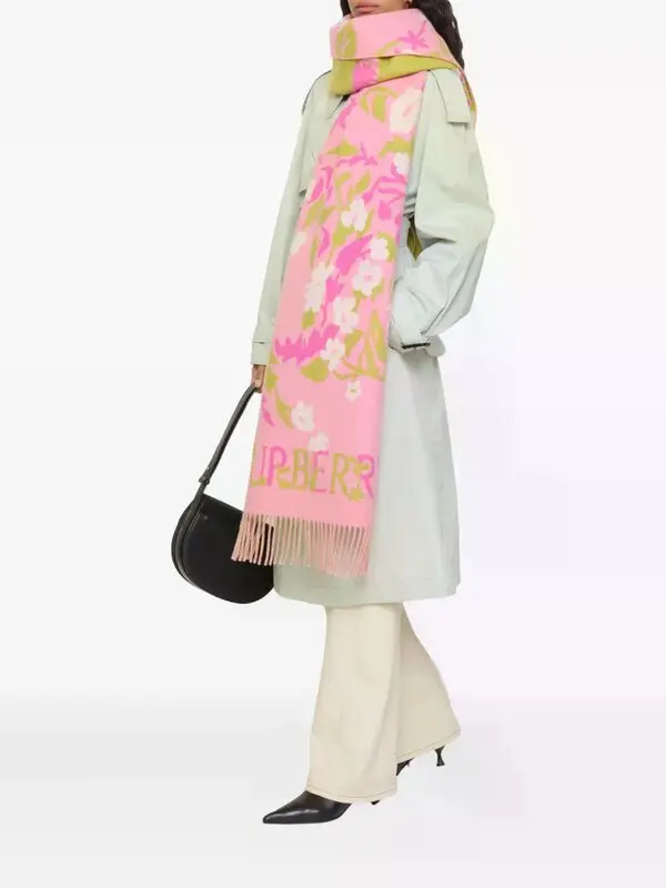 Burberry Wide Floral Ekd Cashmere Scarf