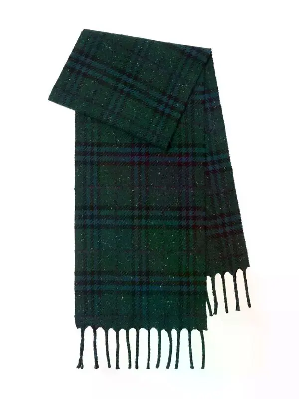 Burberry Check-pattern Fringed Scarf