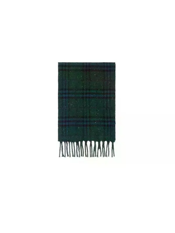 Burberry Check-pattern Fringed Scarf