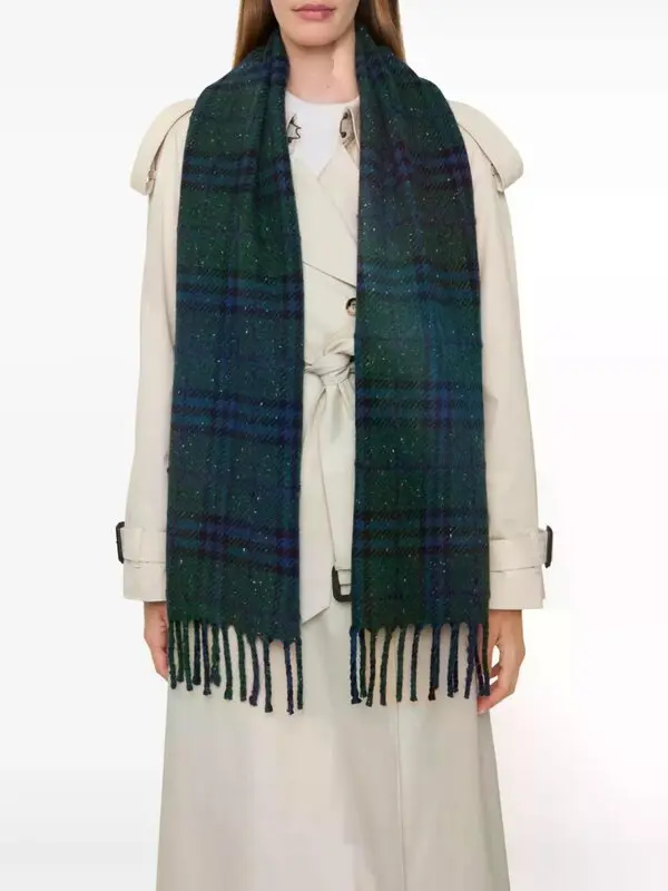 Burberry Check-pattern Fringed Scarf