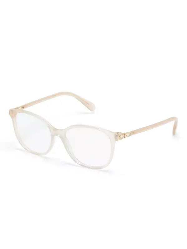 SWAROVSKI Logo-engraved Square-frame Glasses