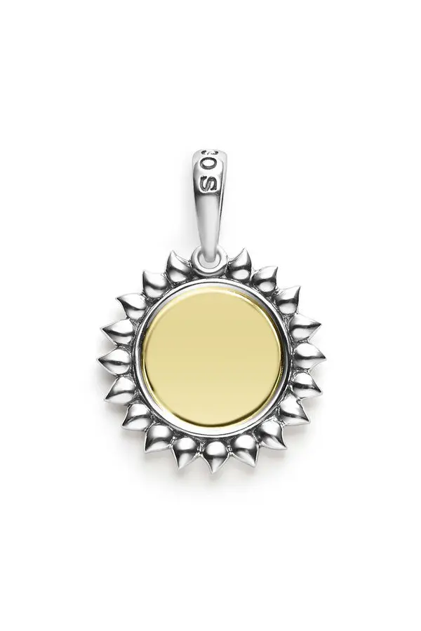 Lagos Signature Caviar Two-tone Sun Charm - Gold