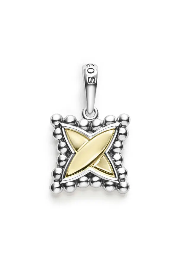 Lagos Signature Caviar Two-tone X Charm - Gold