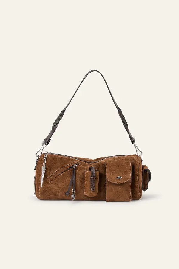 Ba&sh Beni Multi-pocket Baguette Bag - Brown