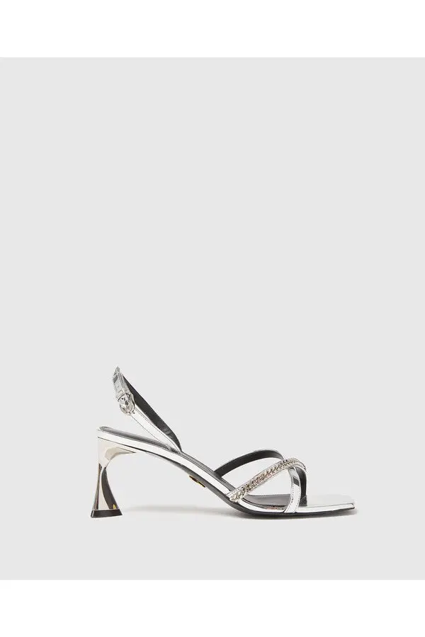 Stella McCartney Elsa Metallic Heeled Sandals