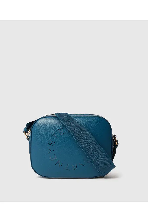 Stella McCartney Logo Camera Crossbody Bag - Teal